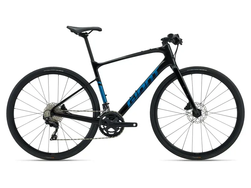 Giant FastRoad Advanced 1 Road Bike In Gloss Carbon Smoke/Sea Sparkle